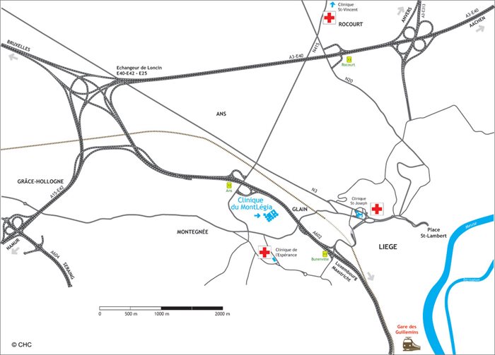 Situation de l'hôpital et aménagement de la zone - Groupe santé CHC